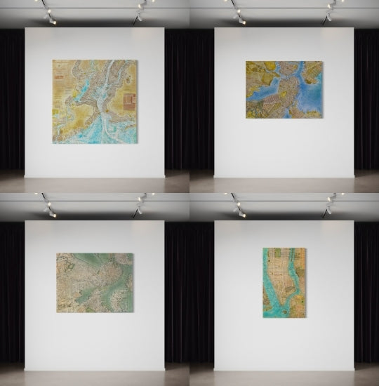 Maps Series by Seth B. Minkin – Artistic Journeys in Geography