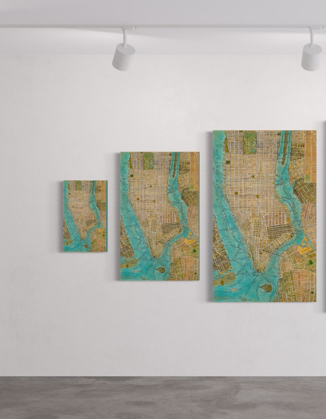 Manhattan Map Giclée on Canvas – Antique Style, Modern Sophistication ...
